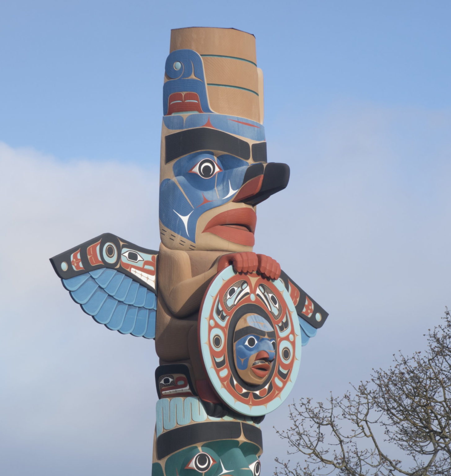 Totem Poles of the Jamestown S'Klallam Tribe in Sequim, WA